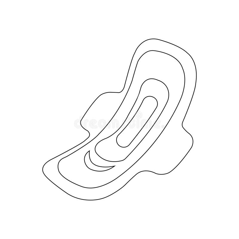 Sanitary pad icon stock vector. Illustration of cotton - 320709440