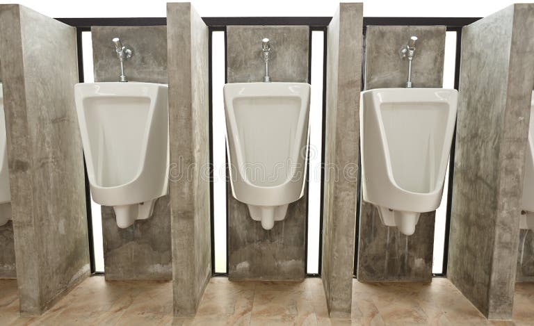 Sanitary Ware in Men S Restroom Stock Photo - Image of sanitary, luxury ...