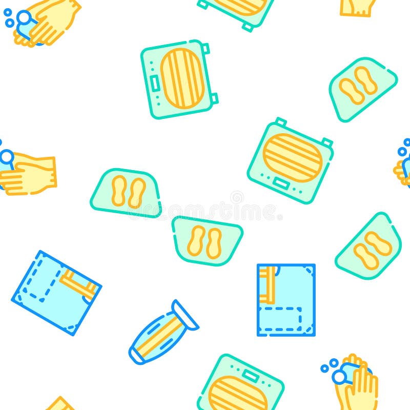 Sanitation Accessories Vector Seamless Pattern Stock Vector ...