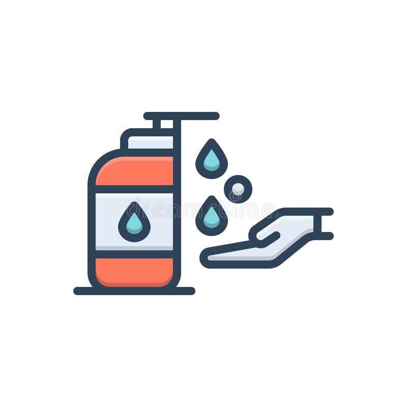 Color Illustration Icon for Sanitation, Prevention and Washing Stock ...