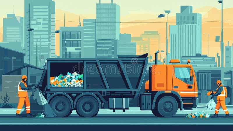 With a Sanitation Worker Accompanied by the Garbage Worker, this Modern ...