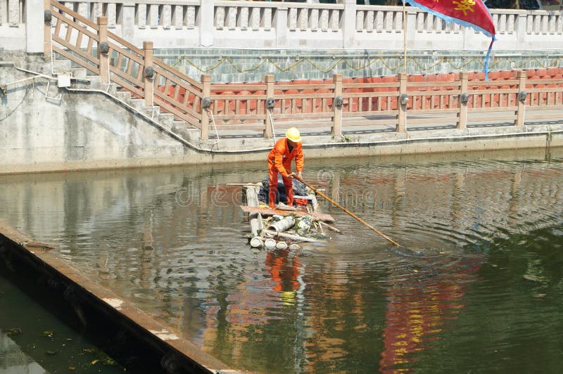 Sanitation Workers in the River Clean Up Garbage Editorial Stock Image ...