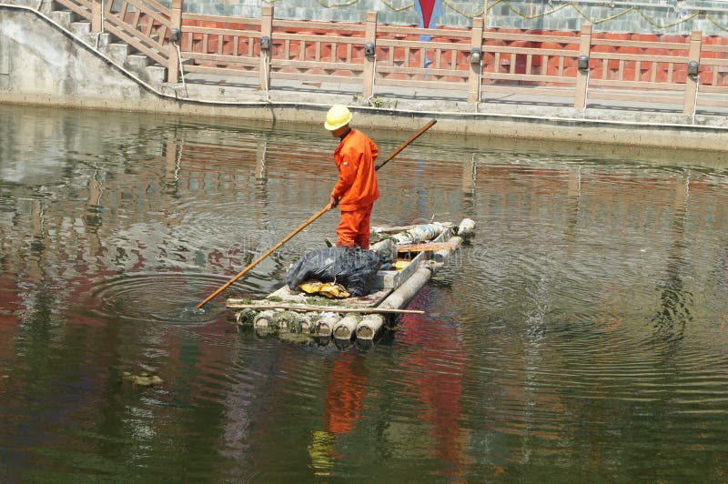 Sanitation Workers in the River Clean Up Garbage Editorial Stock Photo ...