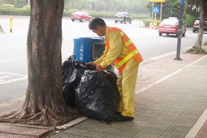 Sanitation workers editorial stock photo. Image of construction - 66643828