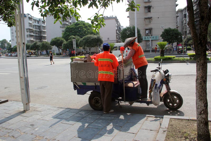 Sanitation Workers are Working in GUILIN Editorial Image - Image of ...