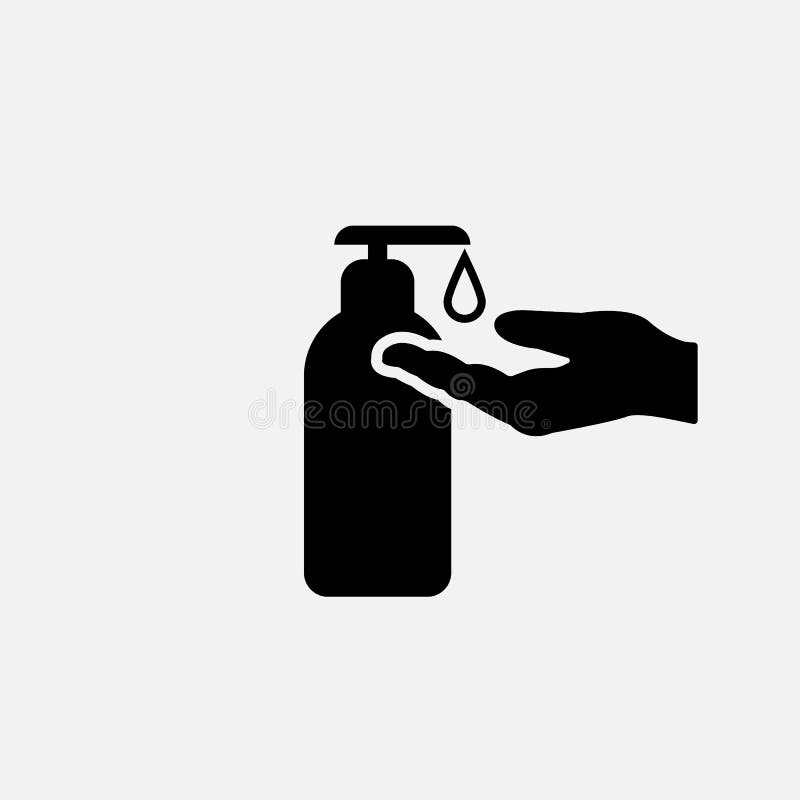 Clean and Sanitize Your Hands Vector Icon Stock Vector - Illustration ...