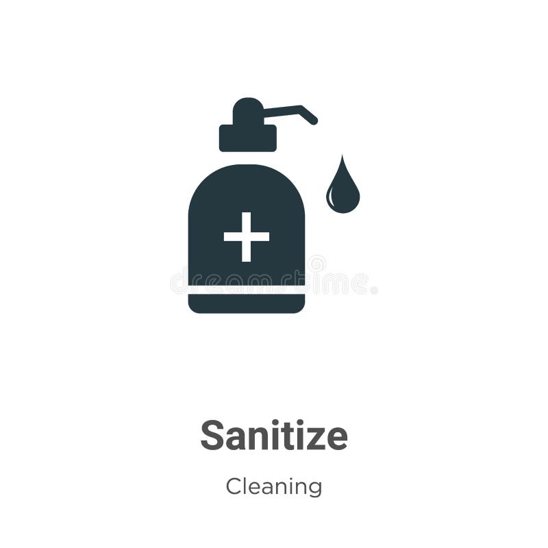 Sanitize Vector Icon On White Background. Flat Vector Sanitize Icon ...