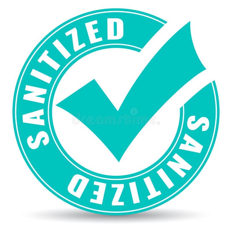 Sanitized vector icon stock vector. Illustration of disinfection ...