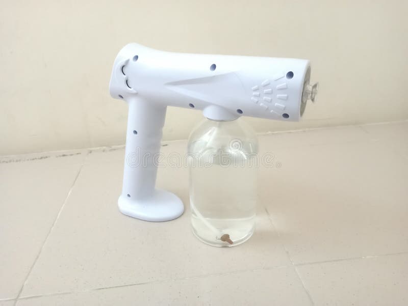 Sanitizer Spray Machine at Home Stock Image - Image of bottle, room ...