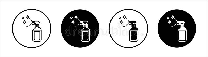 Sanitizing Spray Bottle Flat Line Icon Set. Sanitizing Spray Bottle ...