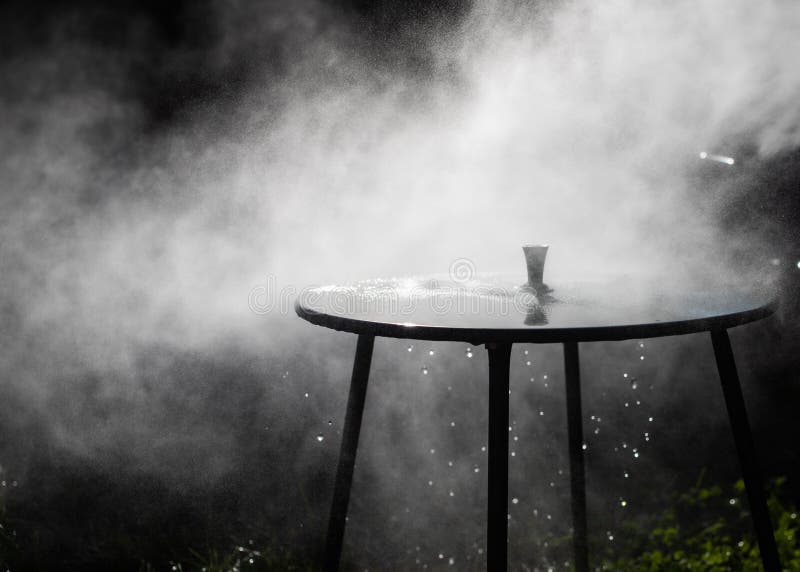 Sanitizing a Table Outdoors Contre Jour Stock Photo - Image of corona ...