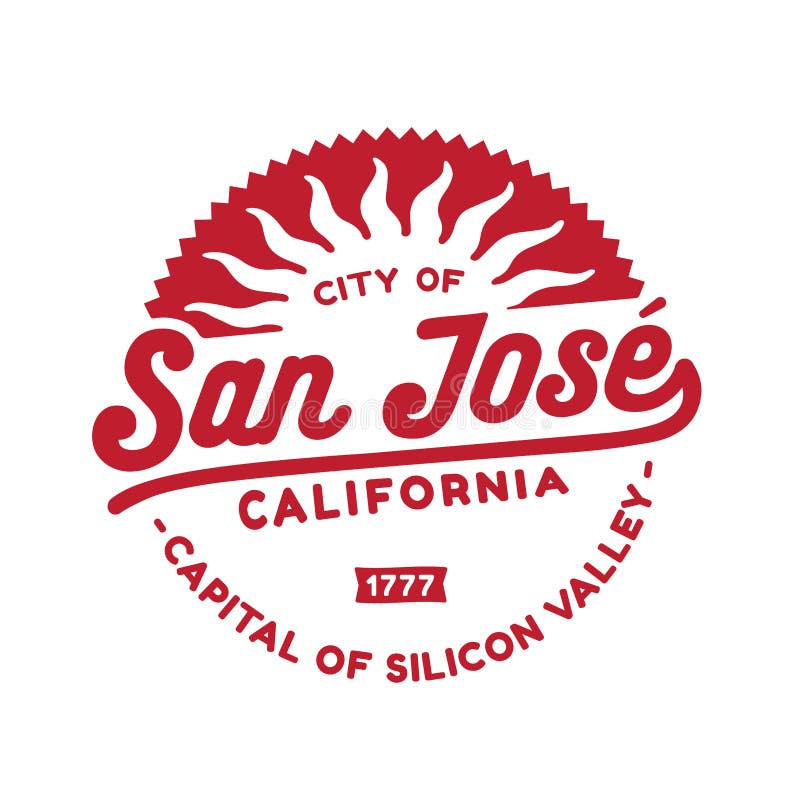 San Jose, California Logo Design Template. Vector and Illustration ...