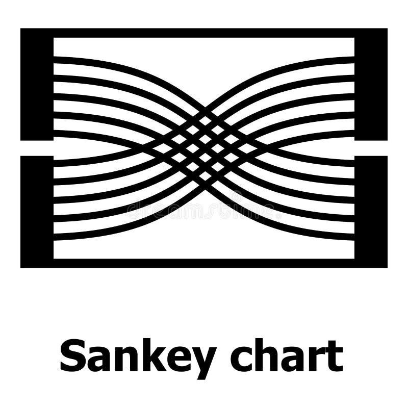 Sankey Chart Icon, Simple Style. Stock Vector - Illustration of sankey ...