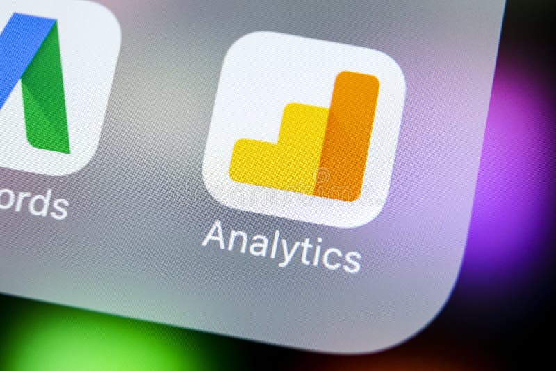 Google Analytics Application Icon on Apple IPhone X Screen Close-up ...
