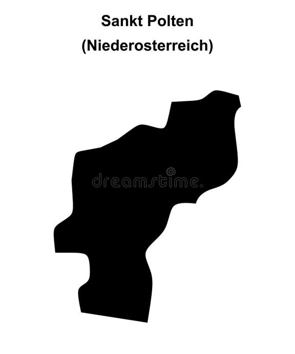 Sankt Polten outline map stock vector. Illustration of infographic ...