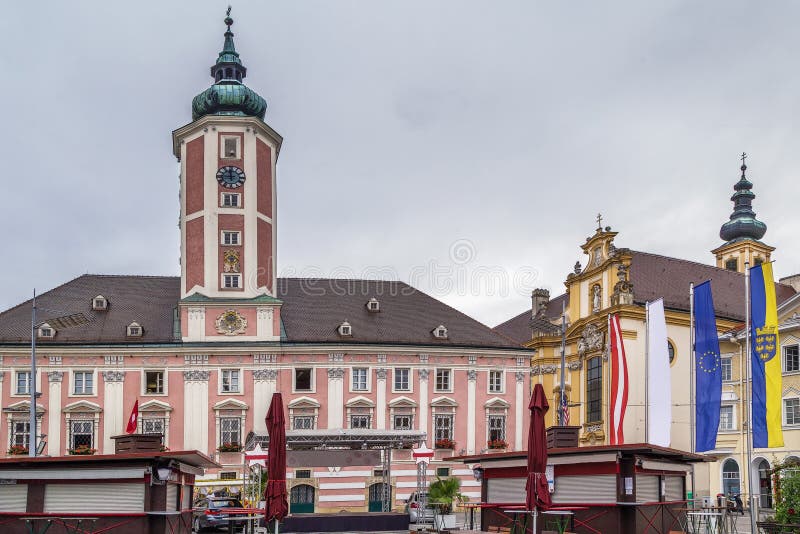 Sankt Polten Town Hall, Austria Stock Image - Image of lower ...