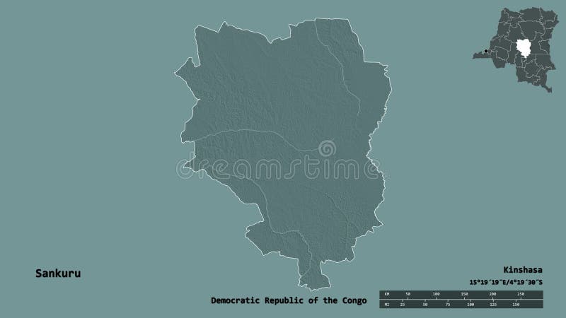 Sankuru, Province of Democratic Republic of the Congo, Zoomed ...