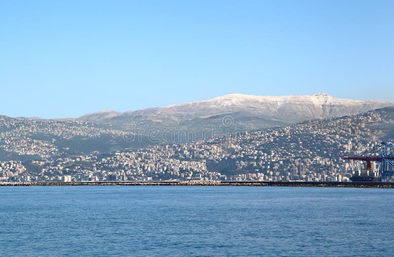 Sannine, Mount Lebanon stock image. Image of winter, east - 48887009