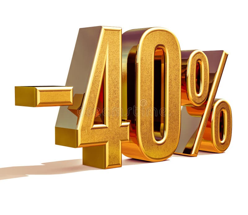 Or -40%, Sans Le Signe De Remise De Quarante Pour Cent Photo stock ...