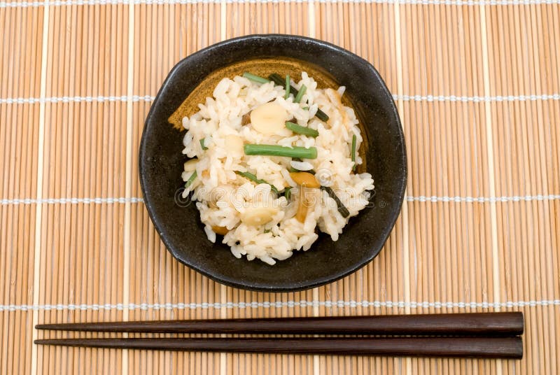 Sansai gohan stock image. Image of cooking, food, meal - 19525445