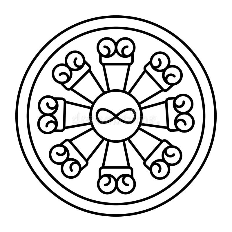 Sansara Line Icon. Esoteric and Occult Sign Stock Vector - Illustration ...