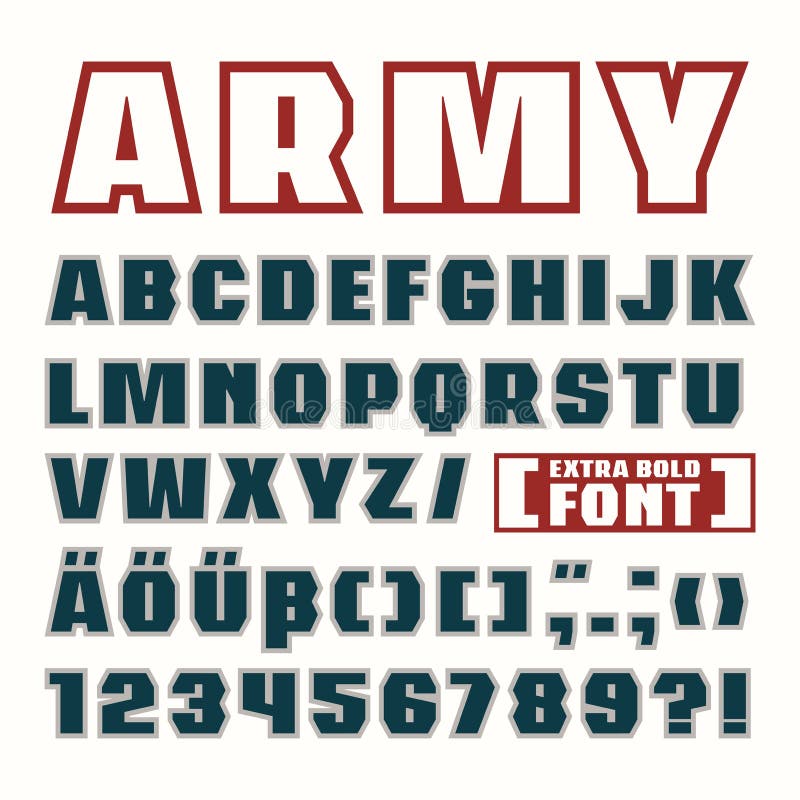 Military Font Stock Illustrations – 5,768 Military Font Stock ...