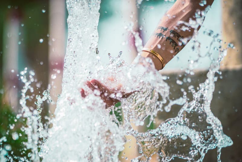 Sanskrit Shlok with Water Spreads Editorial Stock Image - Image of ...