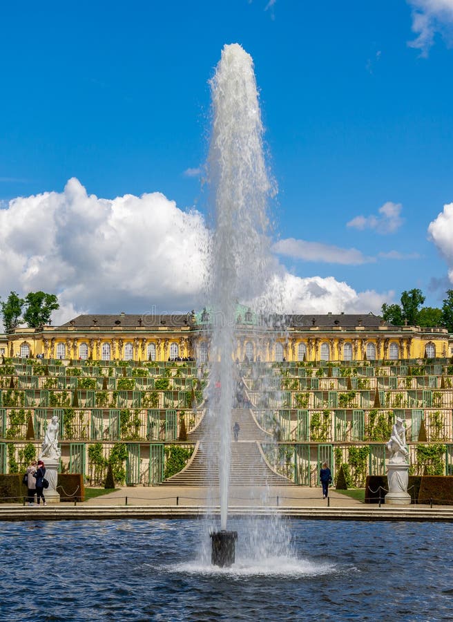 Sanssouci Palace and Gardens in Spring, Potsdam, Germany Editorial ...