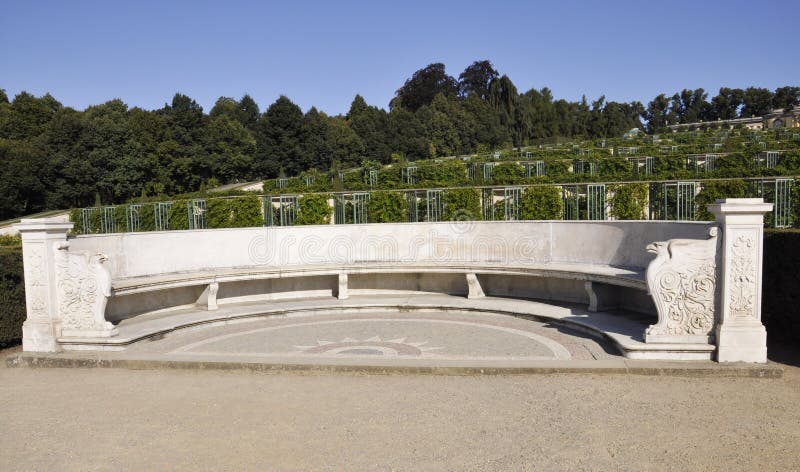 Sanssouci Park Bench in Potsdam,Germany Editorial Photo - Image of ...