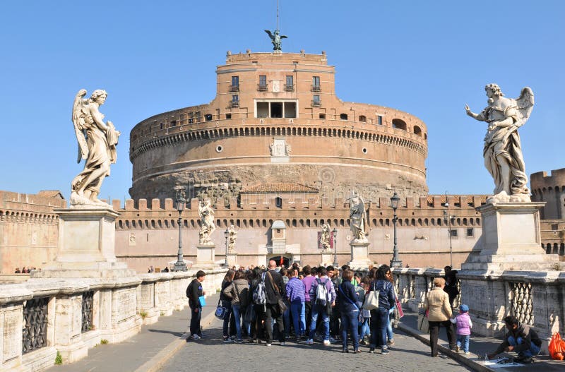 Sant Angelo castle editorial image. Image of rome, visit - 24229415