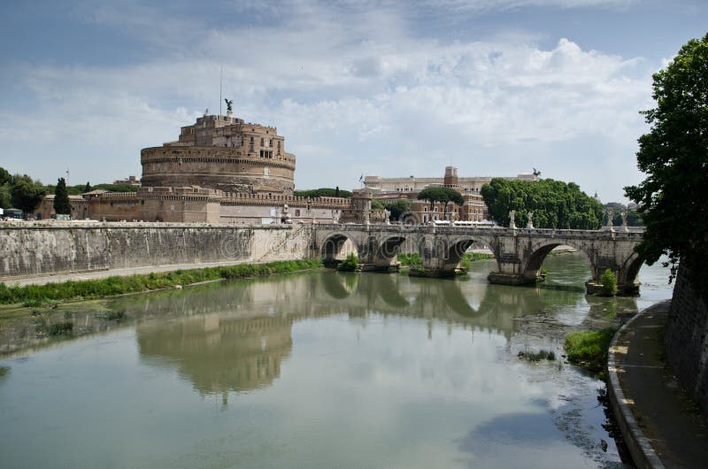 Sant Angelo Castle in Rome stock image. Image of historic - 27904751