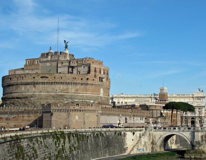 Sant Angelo Castle Rome stock image. Image of museum, building - 5941437