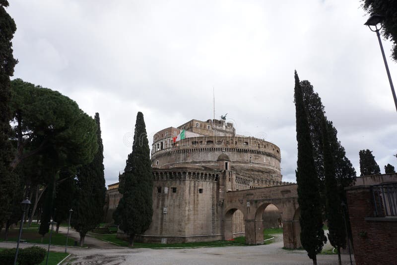 Sant& X27;angelo Castle Rome Stock Photo - Image of perspective, rome ...