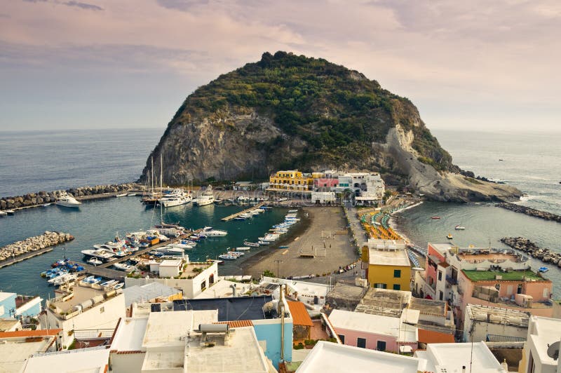 Sant Angelo on Ischia Island, Italy Stock Photo - Image of hill, ischia ...