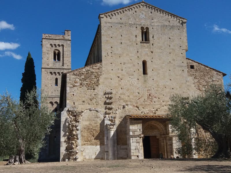 Sant Antimo Abbey in Montalcino Stock Image - Image of europe, landmark ...