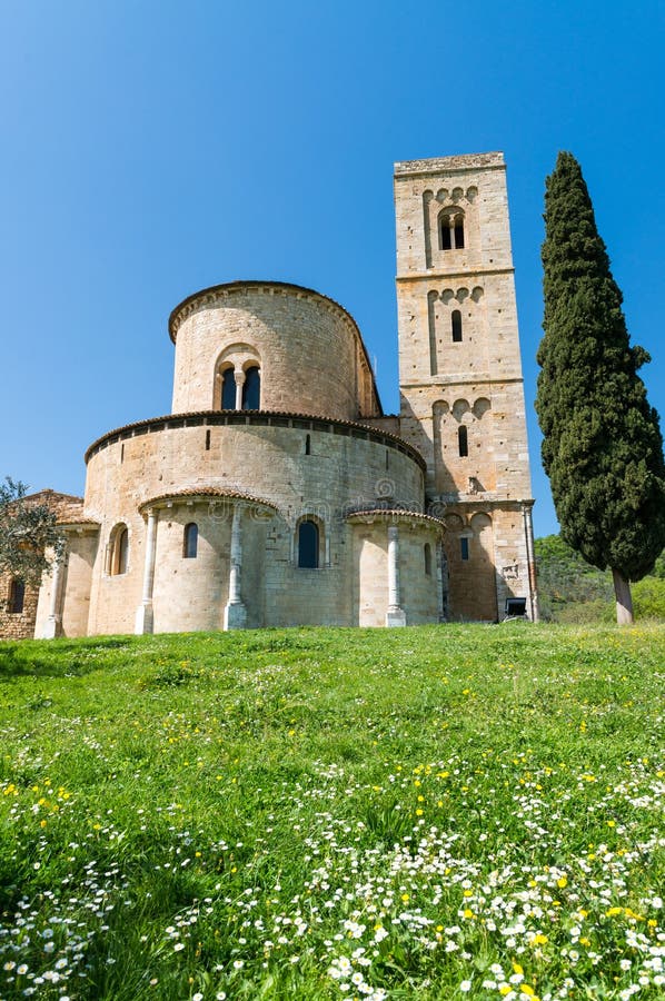 Sant Antimo Abbey, Tuscany - Italy Stock Image - Image of chapel ...