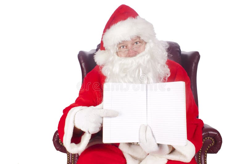 Sant with book of names stock image. Image of christmas - 24160817