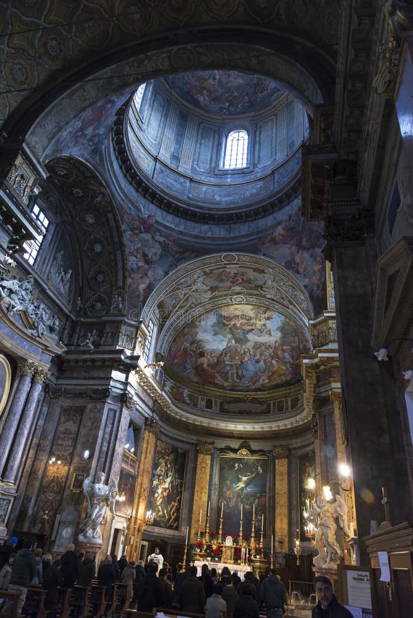 Sant Ignazio Church, Rome, Italy Stock Photo - Image of saint, church ...