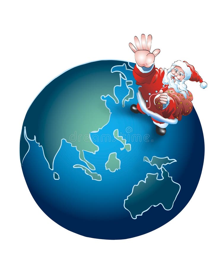 Santa 1 global stock de ilustración. Ilustración de australia - 265262