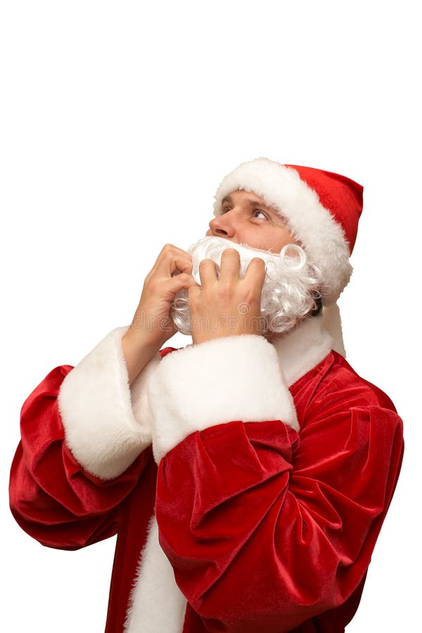 Santa stock image. Image of face, model, expression, concerns - 11203515