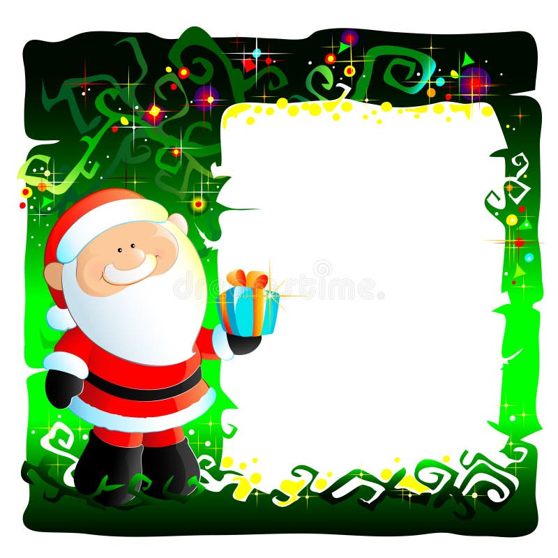 Santa Claus Frame stock vector. Illustration of adult - 7399358
