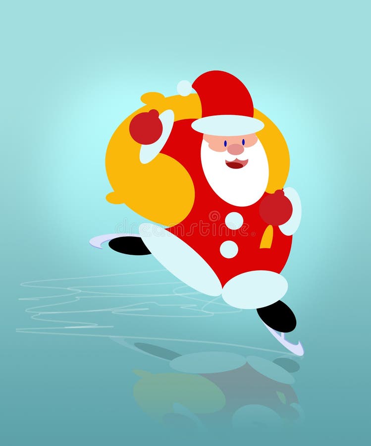 Santa stock illustration. Illustration of christmas, spinning - 1551834