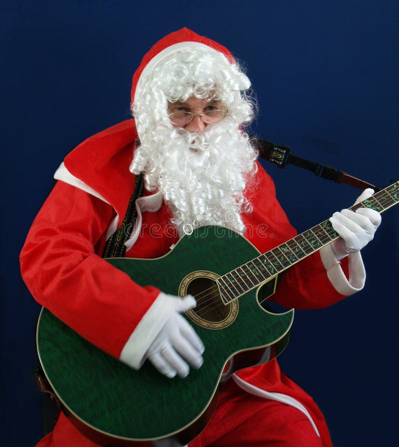 Santa Guitar - Smash stock illustration. Illustration of christmas ...
