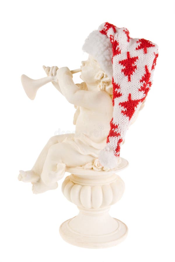 Santa angel stock image. Image of trumpet, instrument - 7306557