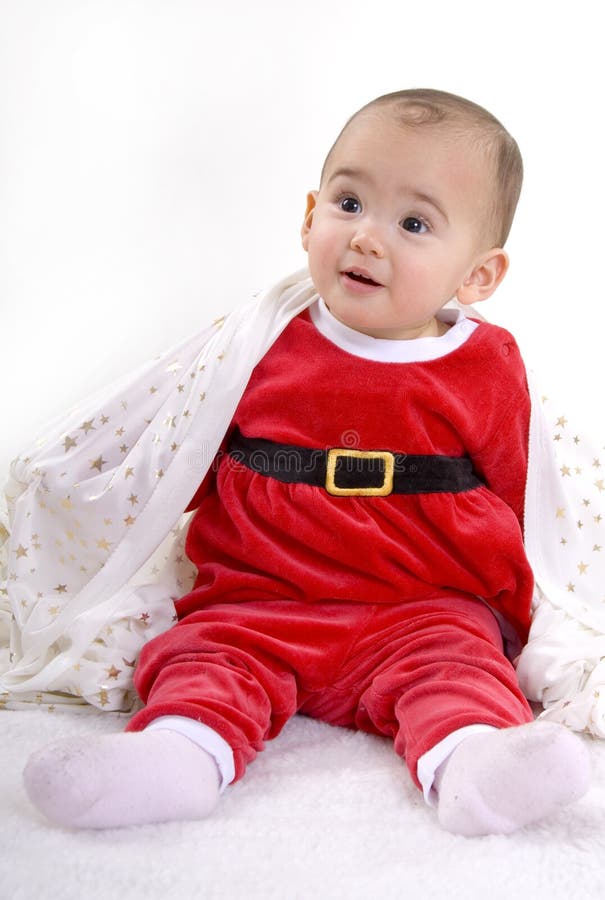 Santa baby stock image. Image of small, costume, ball - 12068619