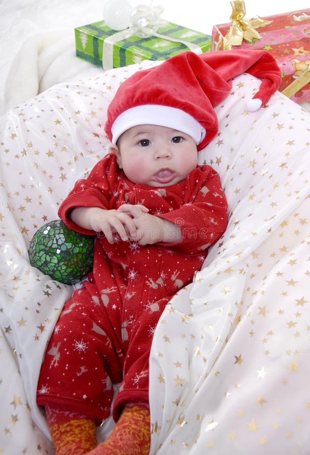 Santa baby stock image. Image of white, december, cute - 12068611