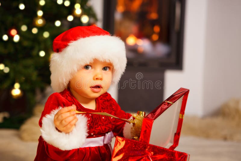 Santa baby stock image. Image of happy, face, concepts - 81638669