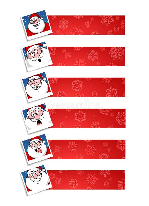 Santa banners stock illustration. Illustration of comic - 21437707