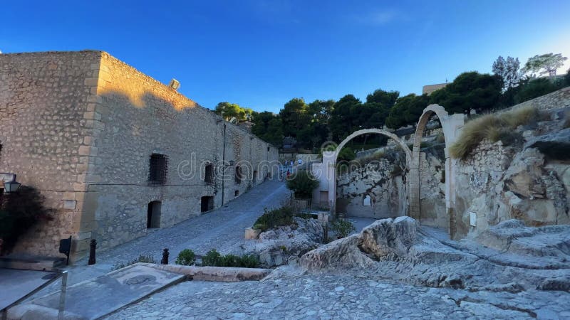 Santa Barbara Castle in Alicante, Spain during the Day Stock Footage ...