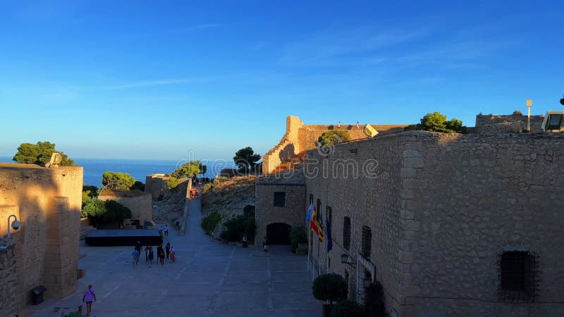Santa Barbara Castle in Alicante, Spain during the Day Stock Video ...